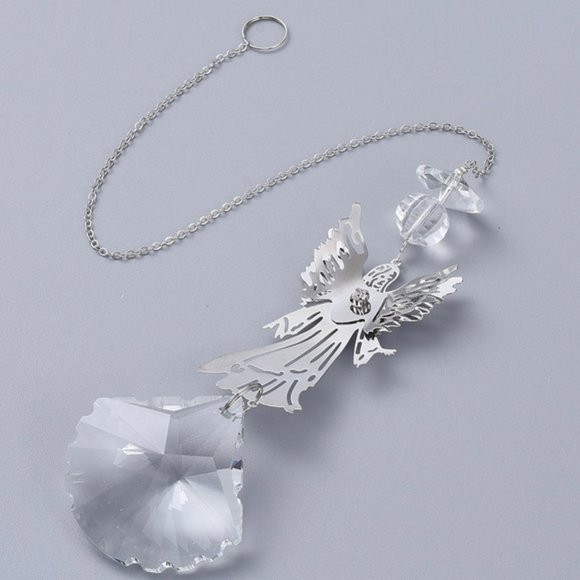 Accents | New Crystal Glass Shell With Angel Hanging Suncatcher | Poshmark